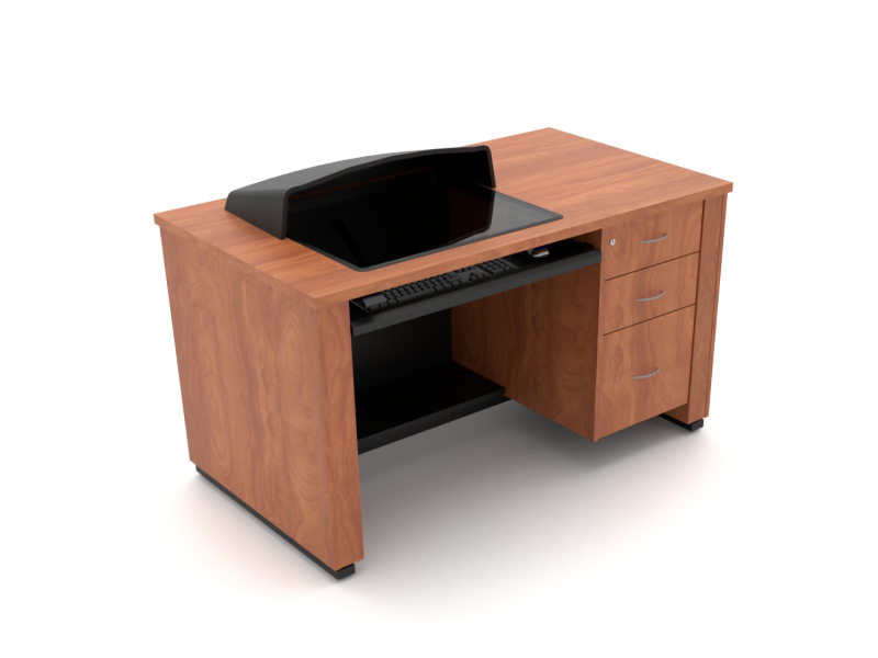 closed computer desk