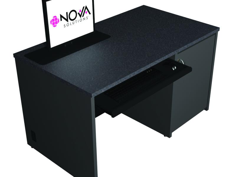 Seated Height AV Lecterns with Locking CPU Storage - Trolley™ Monitor ...