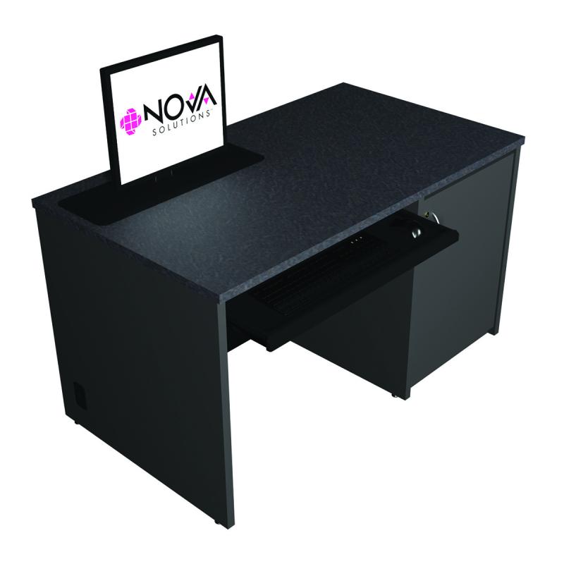 Seated Height AV Lecterns with Locking CPU Storage - Trolley™ Monitor ...